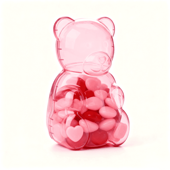 Gummy Bear Containers Plastic, Valentine’s Day Gummy Bear Containers ...