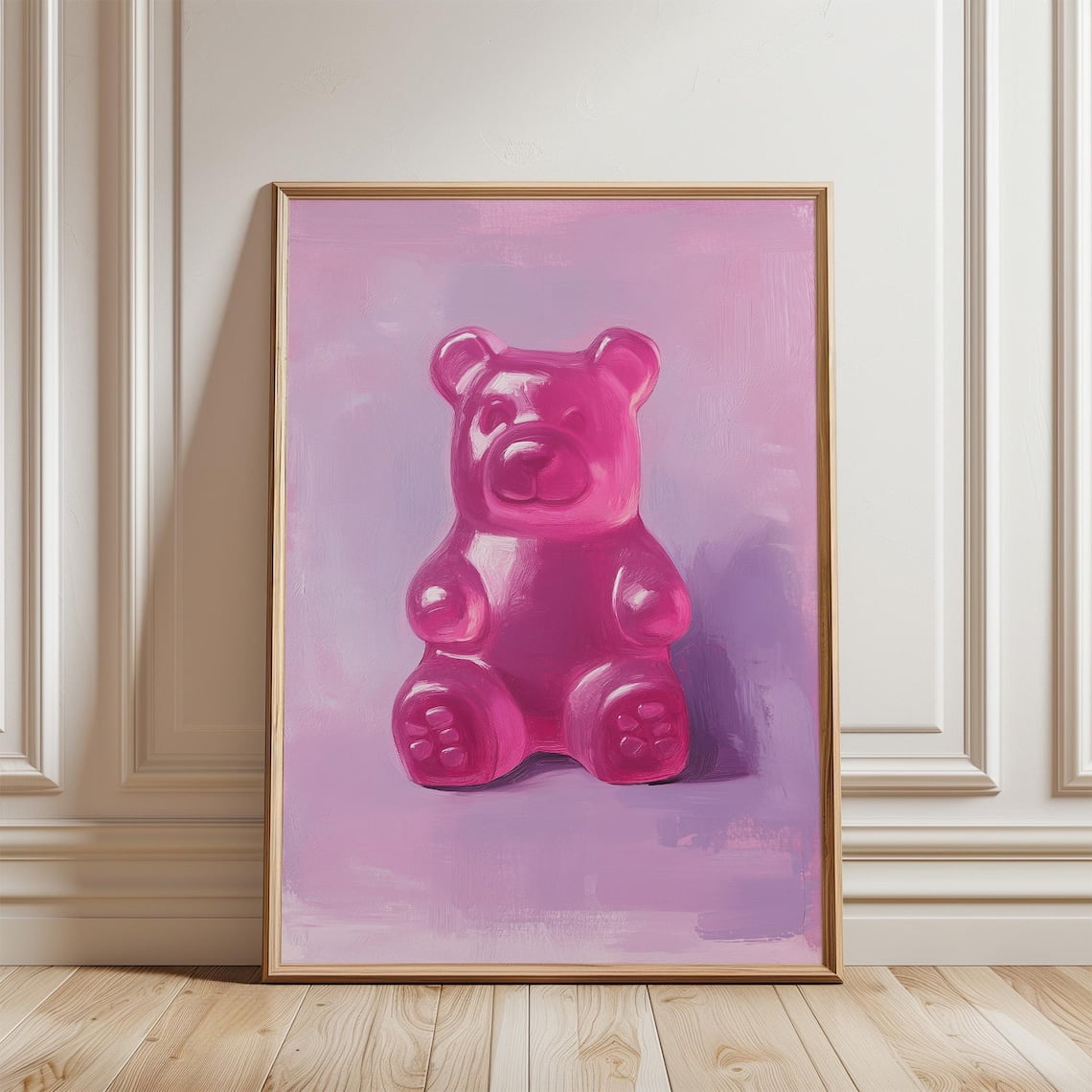 Gummy Bear Painting Dopamine Wall Art, Quirky Wall Art, Candy Themed ...