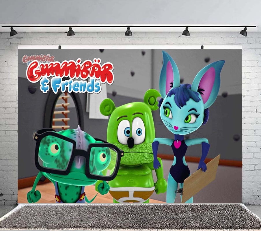 Gummy Bear and friends Backdrop Banner Party Supplies Poster Movie ...