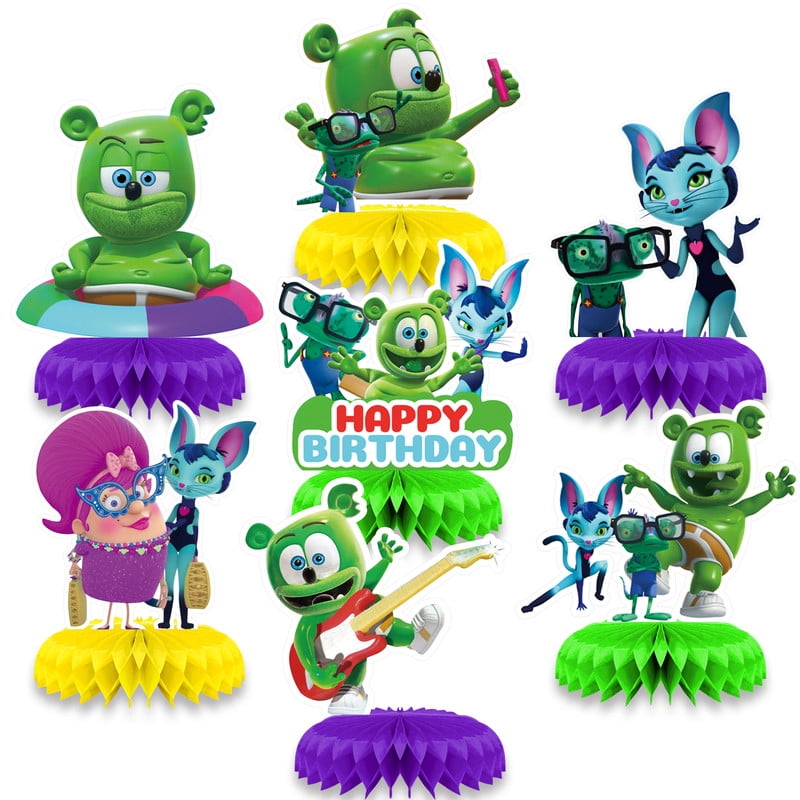 Gummy Bear and friends Centerpieces Honeycomb Table Toppers Decorations ...