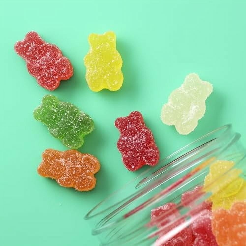 Gummy Bears - Assorted Flavors Sour Candy Gummies in Jar - 12 oz Sour ...