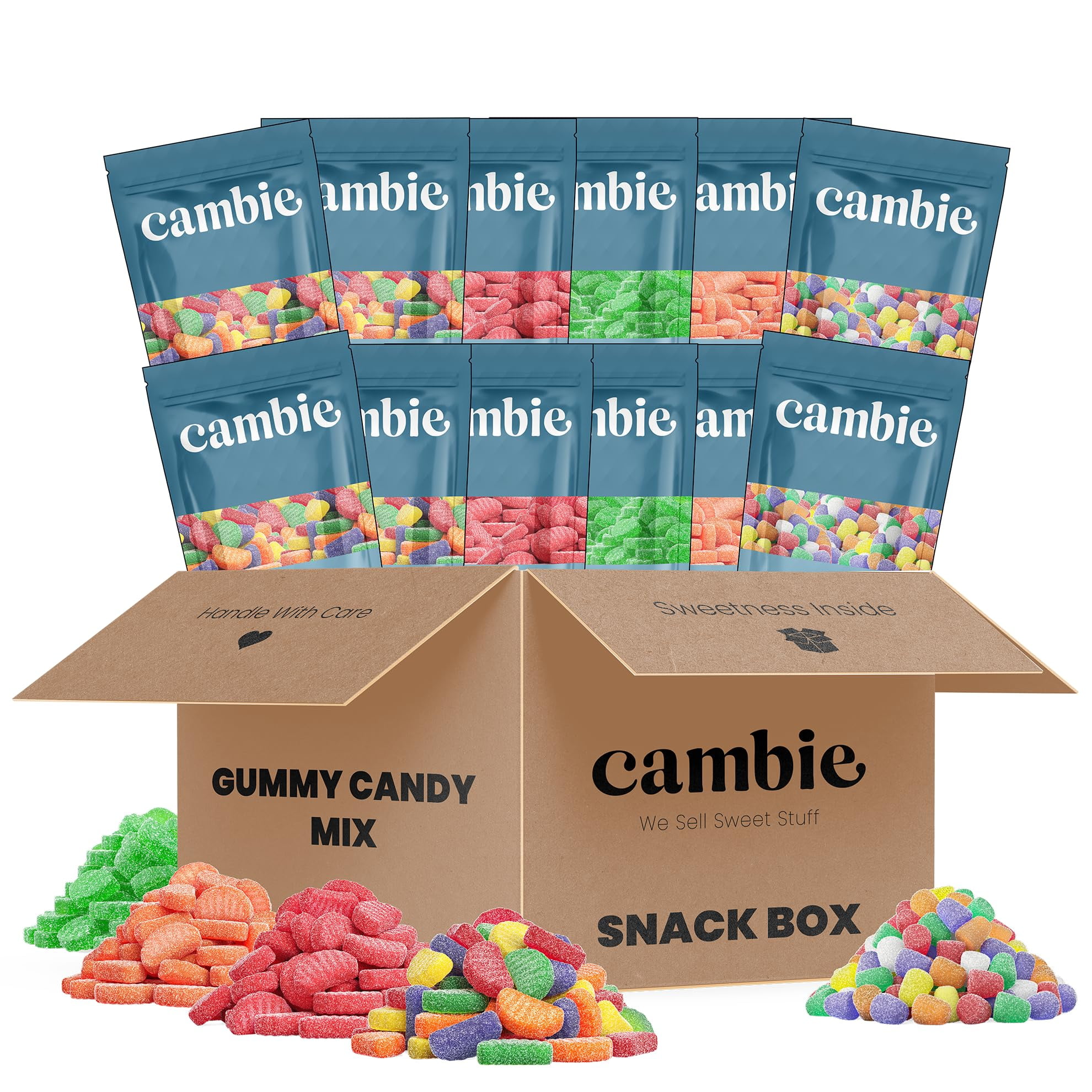 Gummy Candy Variety Pack By , 3 Lb Snack Box Of Assorted Gummies, Gift ...