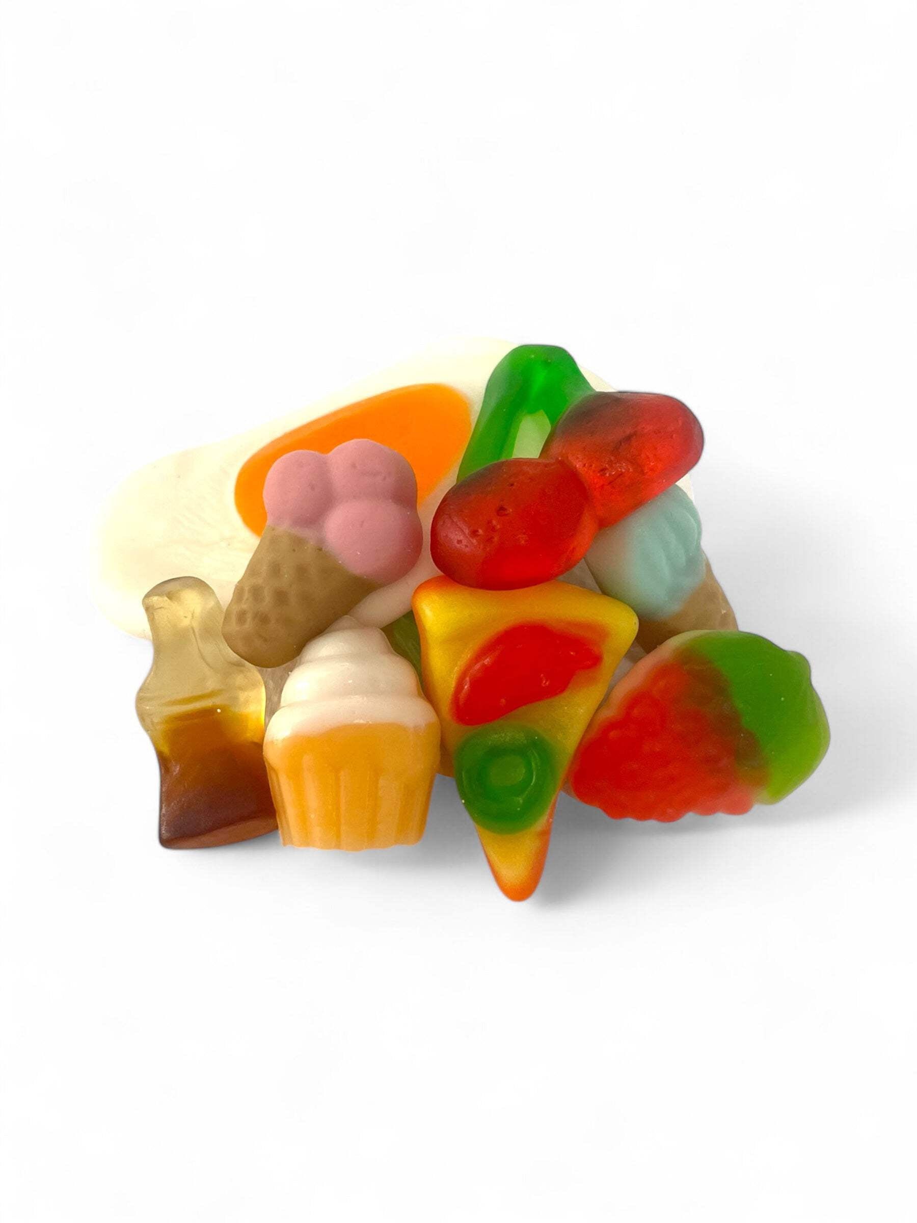 Gummy Food Mix – Assorted Edible-Shaped Gummies (Pizza, Burgers, Ice ...