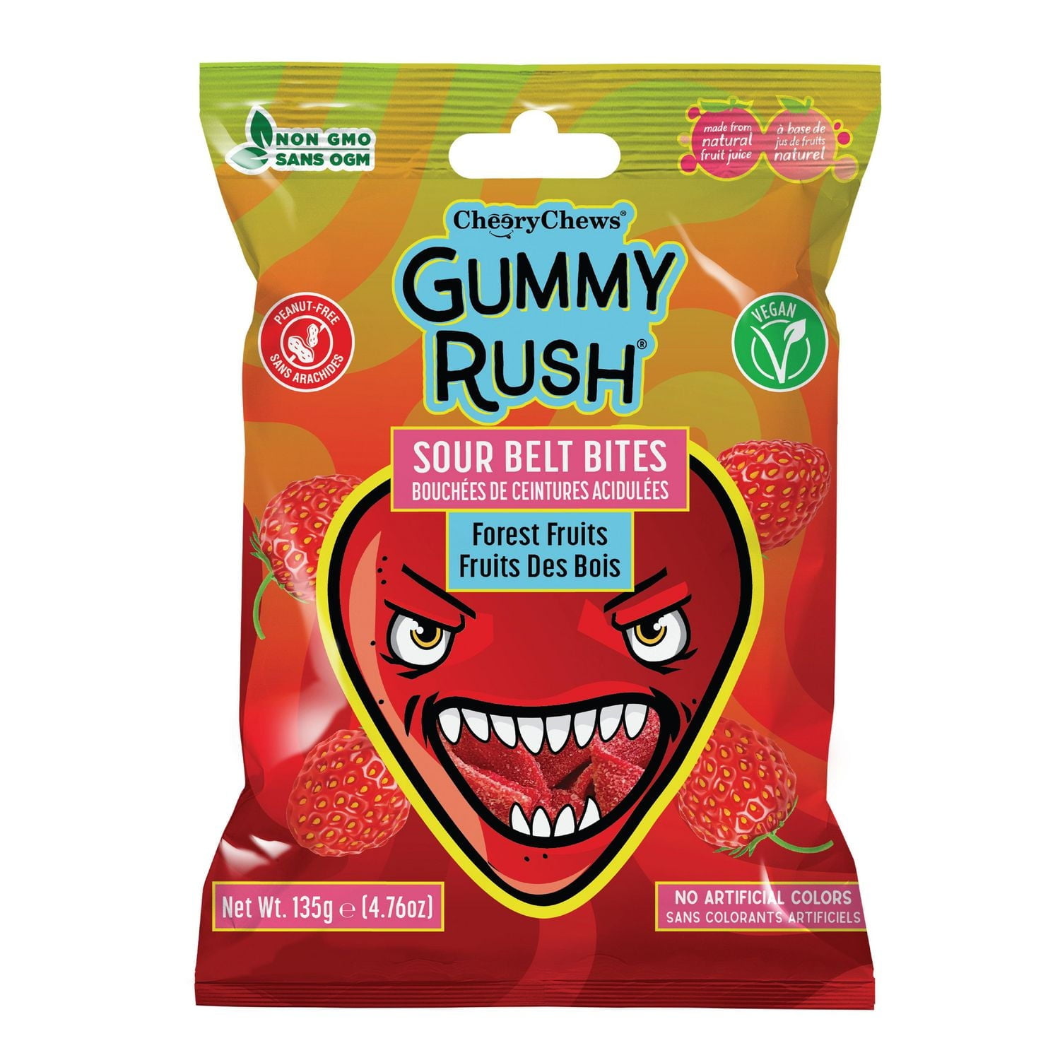 Gummy Rush Sour Belt Bites Forest Fruits, 60g/2.1 oz - Walmart.com