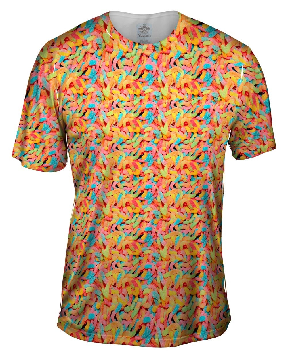 Gummy Worm Heaven Mens T-Shirt All Over Print - Walmart.com