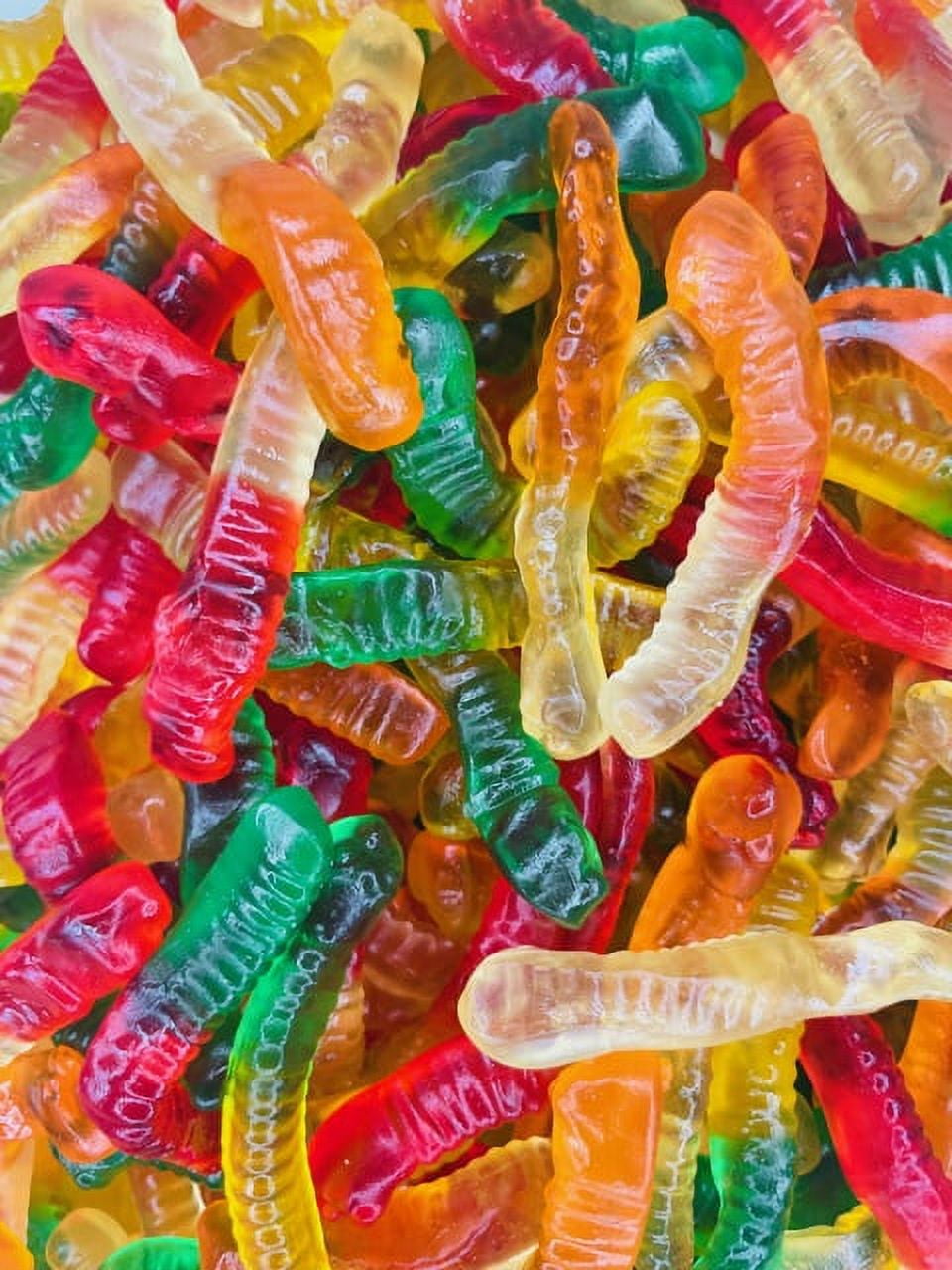 Gummy Worms Candy Assorted Fruit Flavored Worm Gummies 2lbs | Gomitas ...
