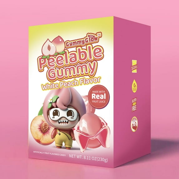 GummyGlow Peelable Fruity Gummy Candy, 8.1oz (230g) Box, 45-55 ...