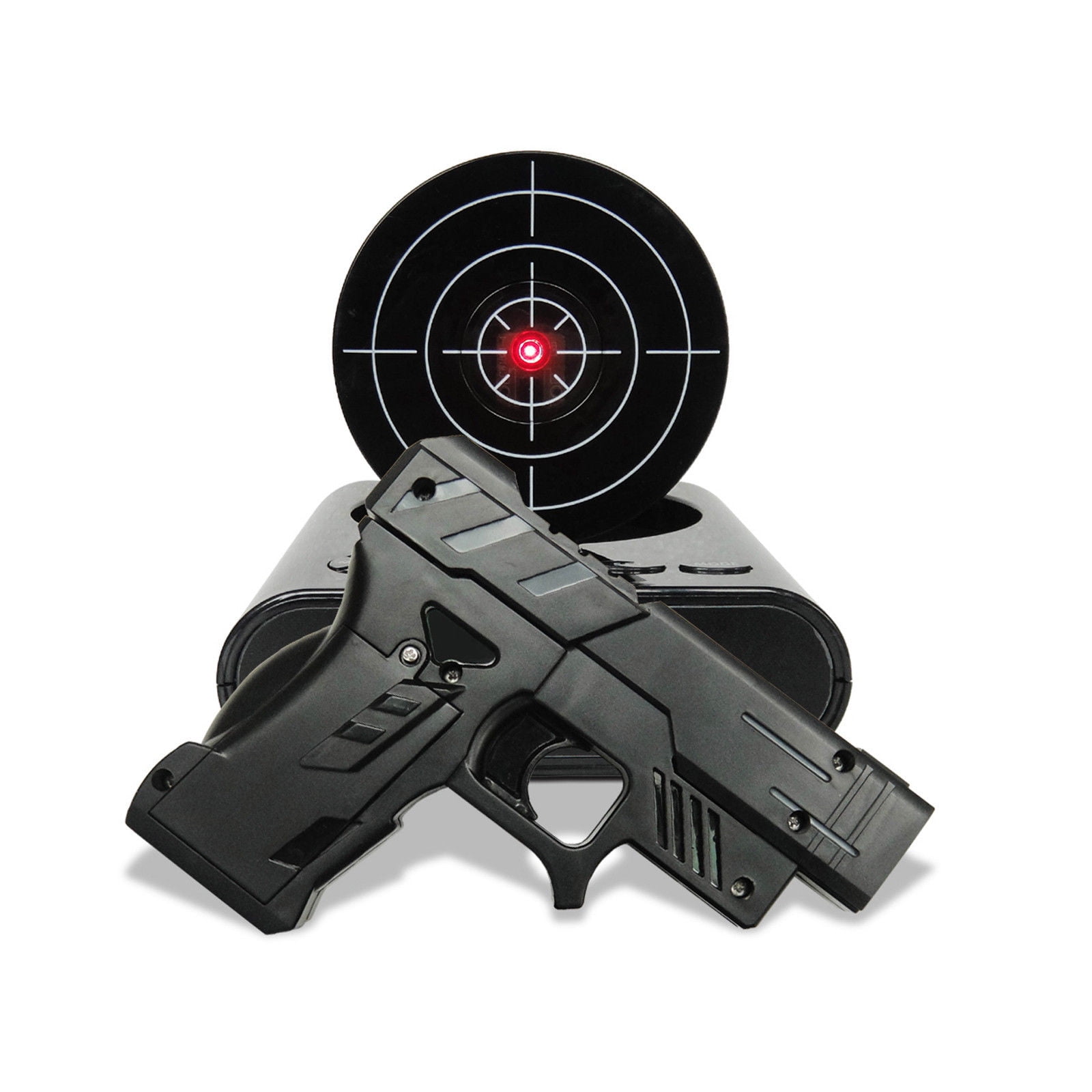 Gun Alarm Clock Shooting Target LCD Display Wake up sleeper Lock N ...