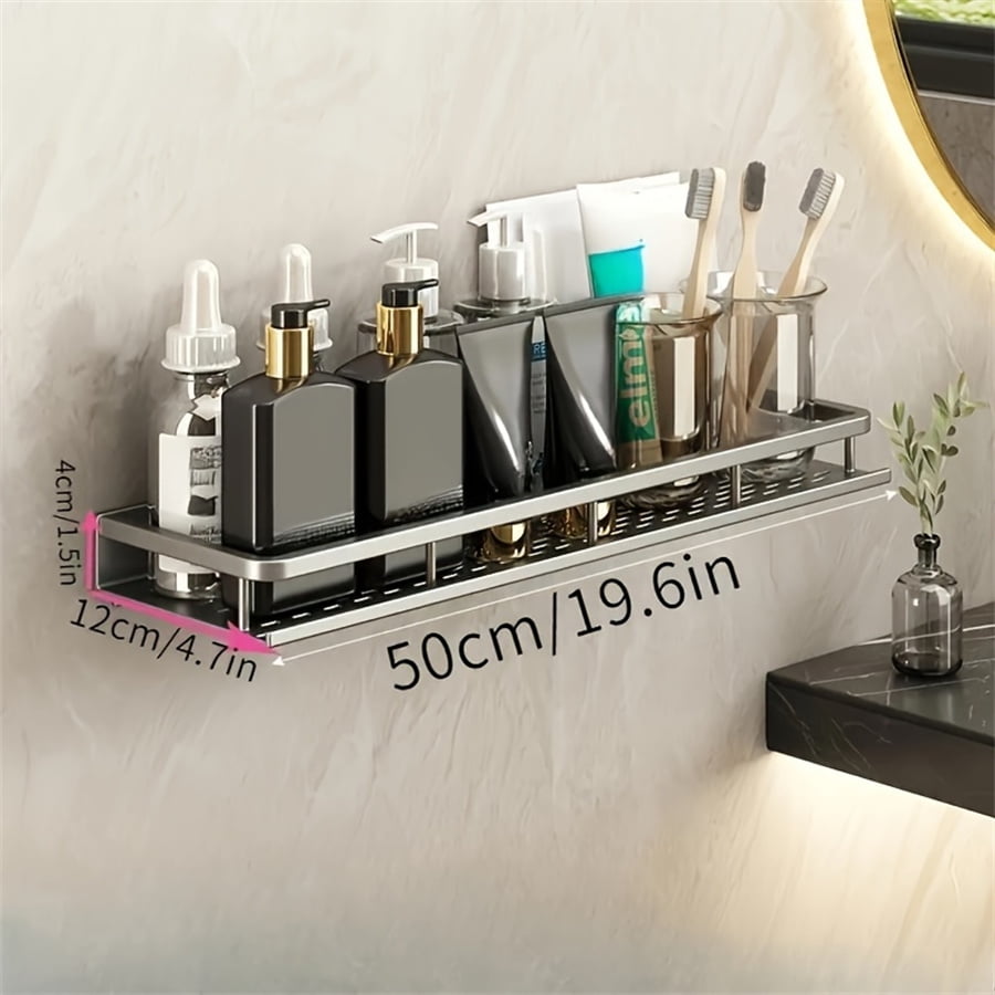 Gun Ash Wall Mounted Storage Rack Bathroom Corner Rack Bathroom Towel ...