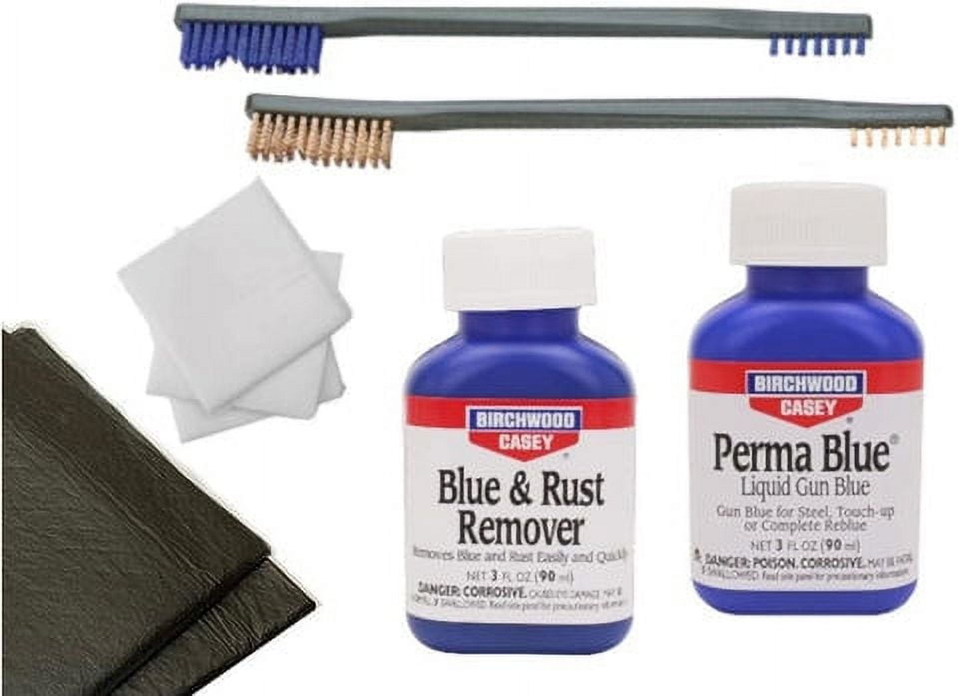 Westlake Perma Blue and Gun Bluing Cleaning Kit with Pads, Brushes and ...
