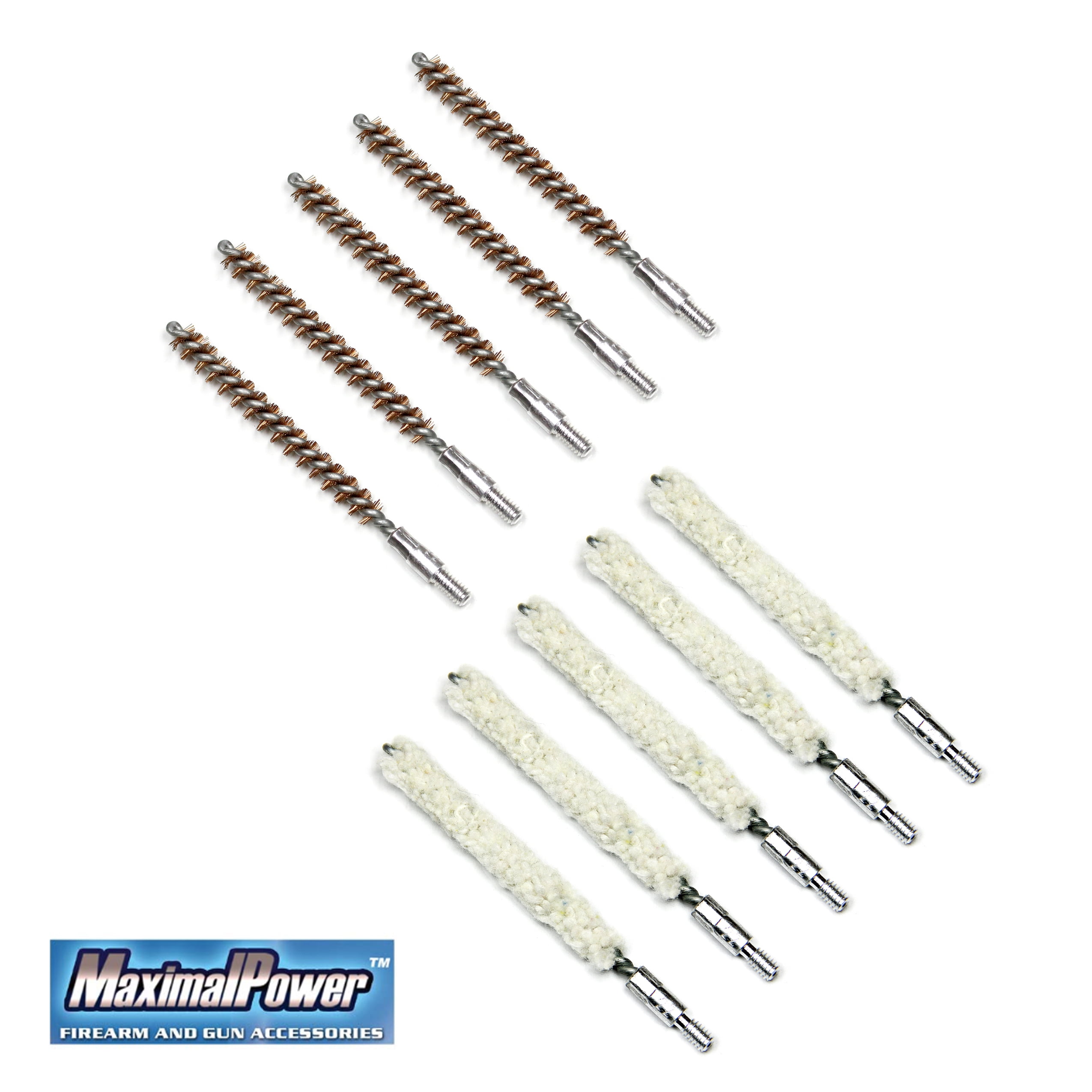 Gun Cleaning Jag Bronze Brush .22 Caliber Cotton Mop Brush Combo Pack ...