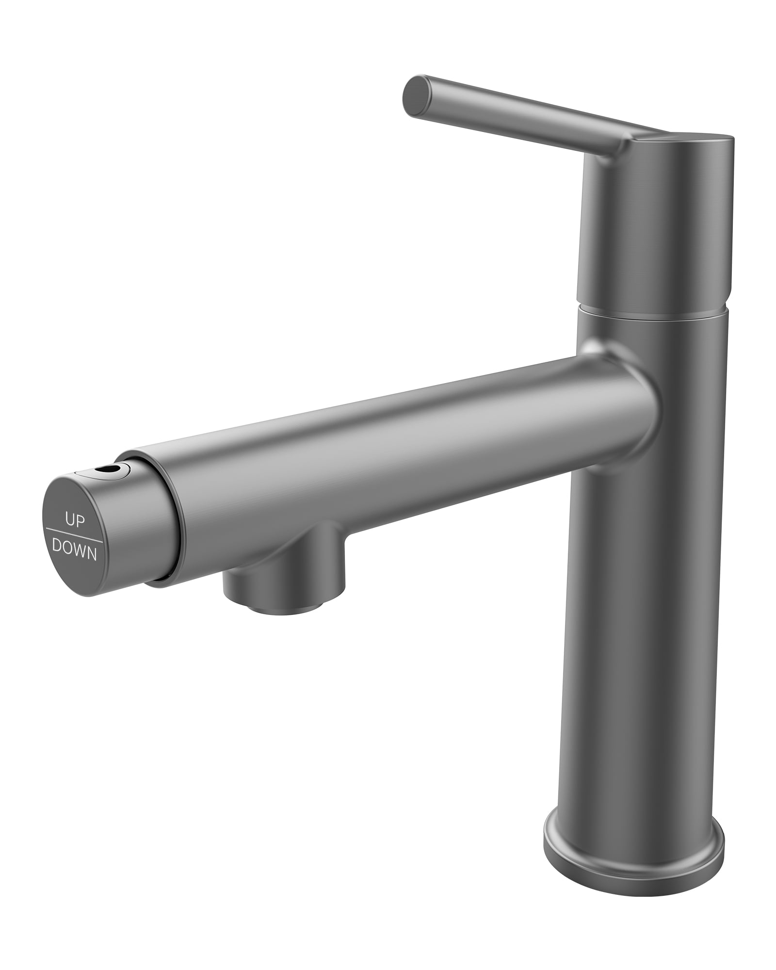 Gun Gray Single Handle Bathroom Faucet for 1 or 3 Holes ,Fountain and ...