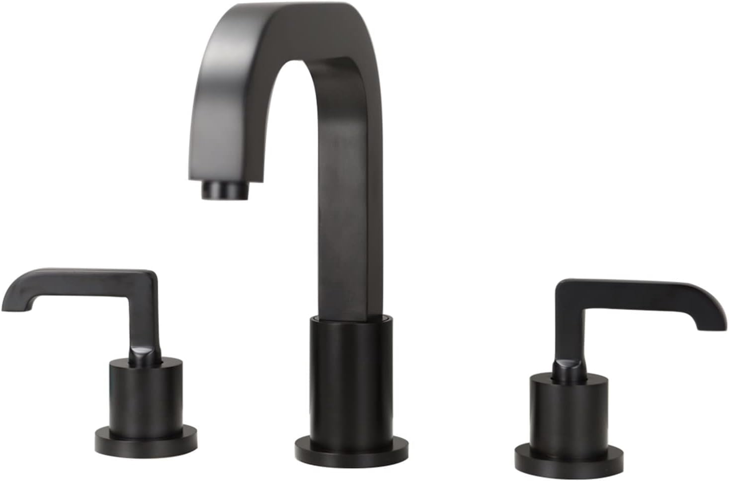 Gun Grey Deck Mounted Widespread Bathroom Above Counter Basin Faucet ...