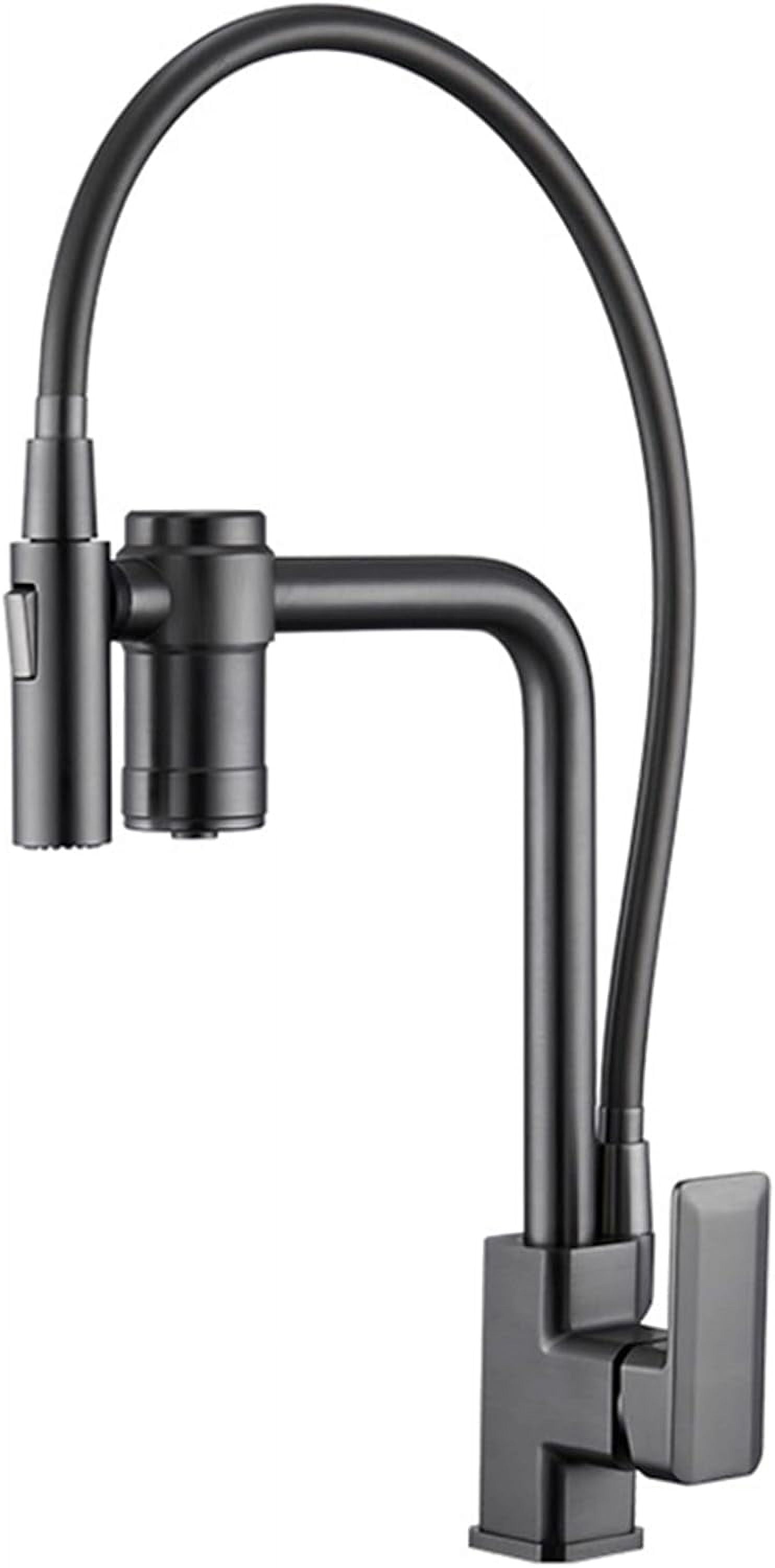 Gun Grey Kitchen Faucet 360° Swivel Brass Drinking Water Faucet Pull ...