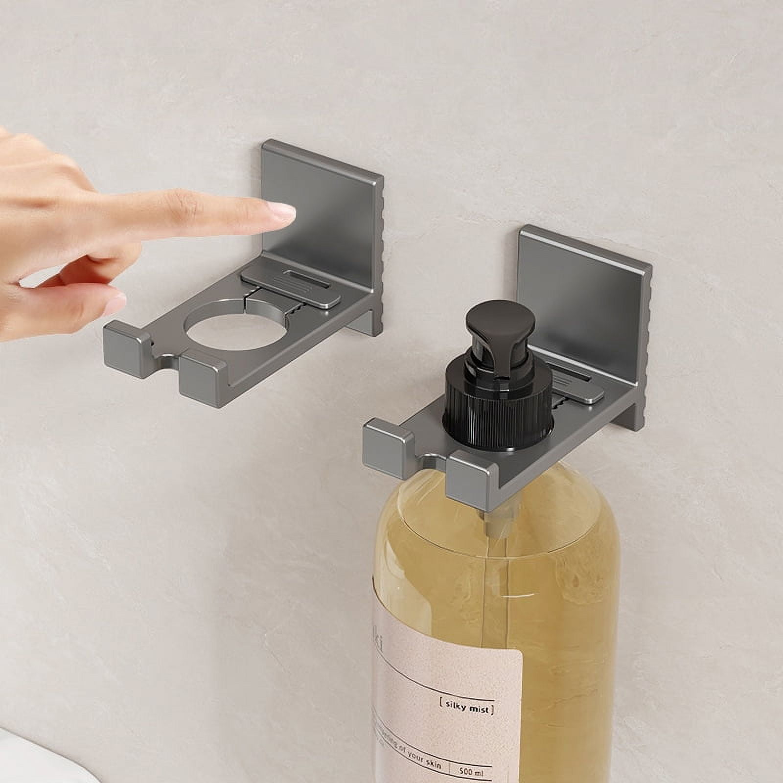 Gun Grey Shower Gel Storage Rack Punch-Free Detergent Hanger Bathroom ...