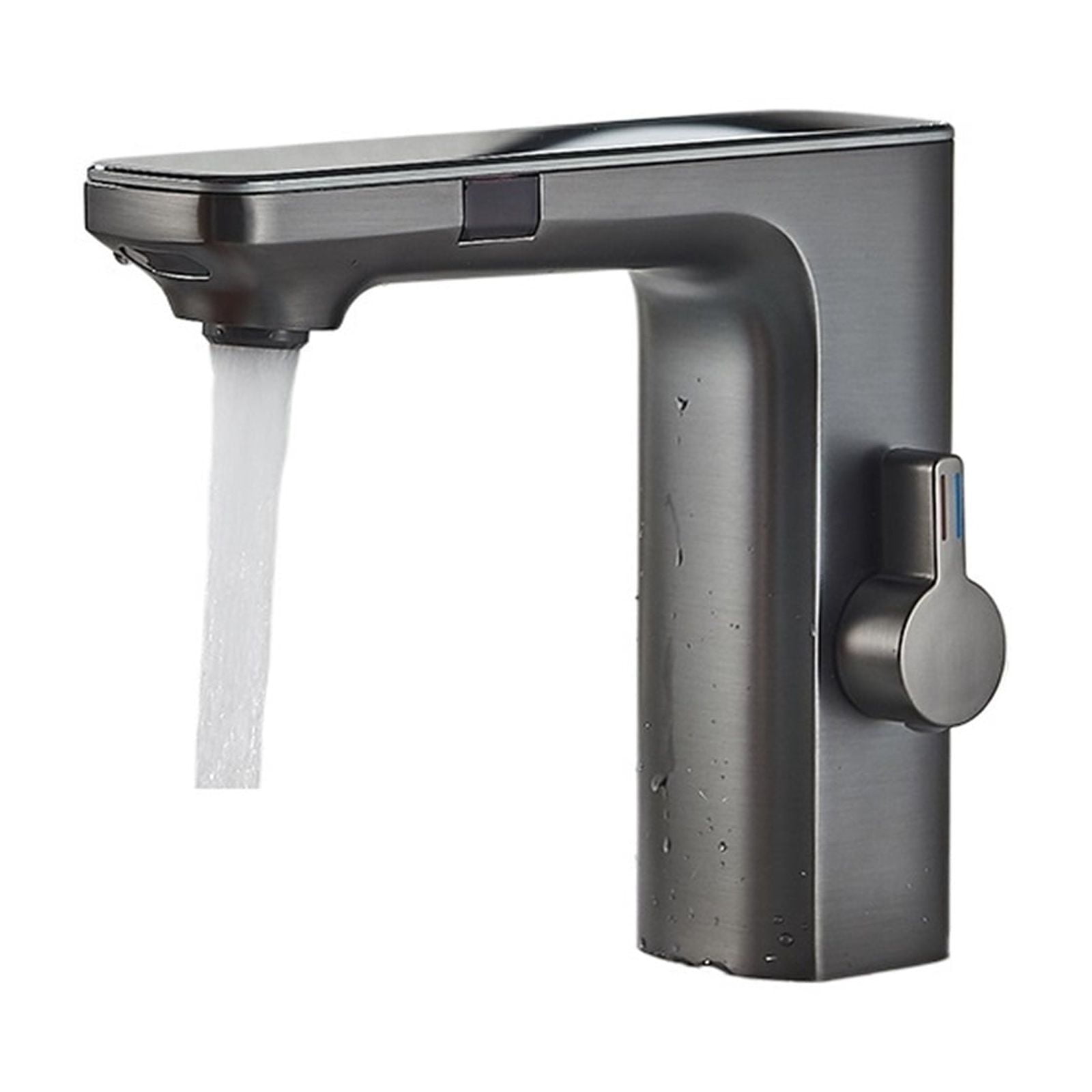 Gun Grey Smart Sensor Basin Faucet, Digital Display Screen Hot Cold ...