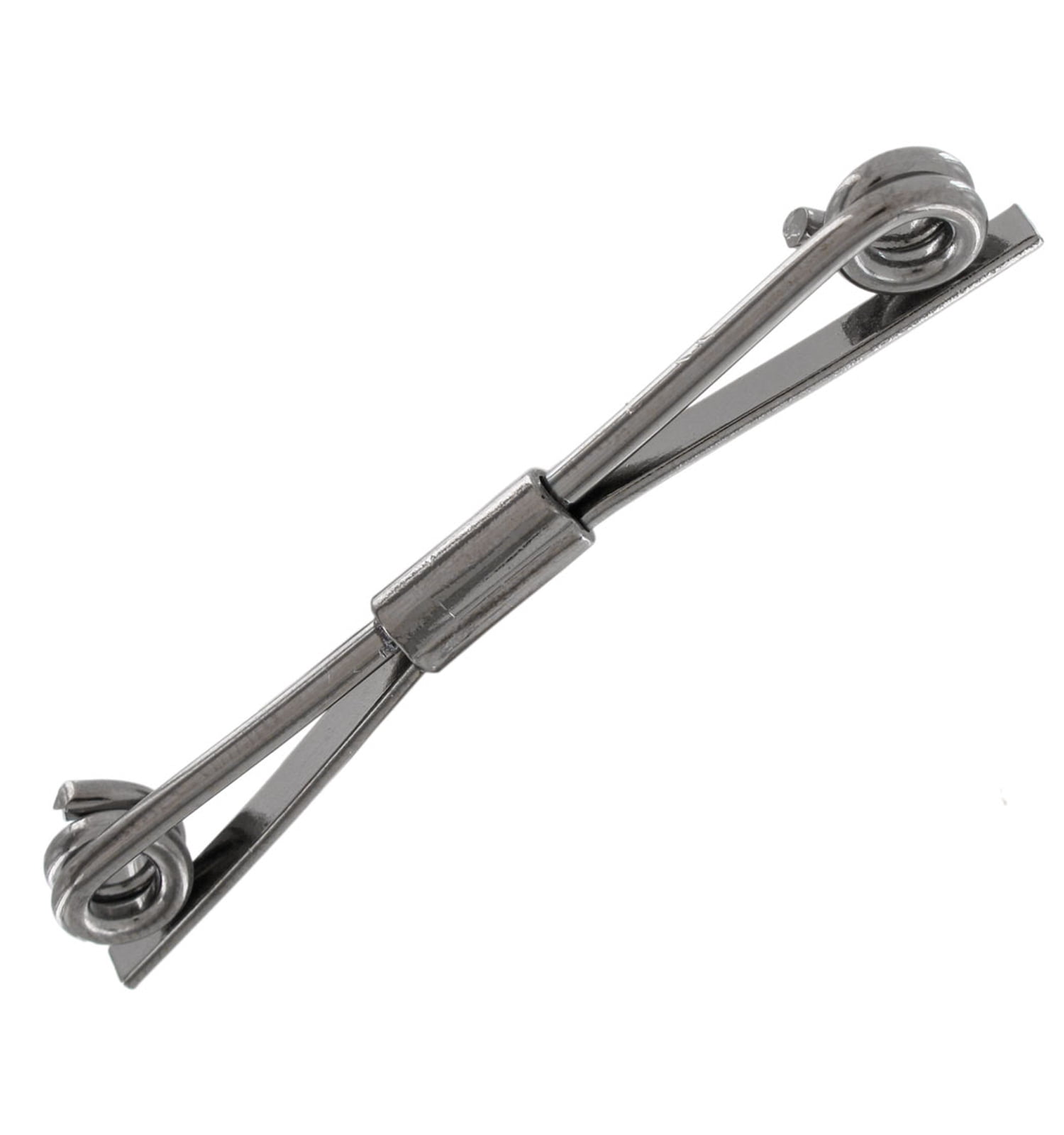Gun Metal Gray Tone 2 1/8" Classic Traditional Collar Clip Bar Mens ...