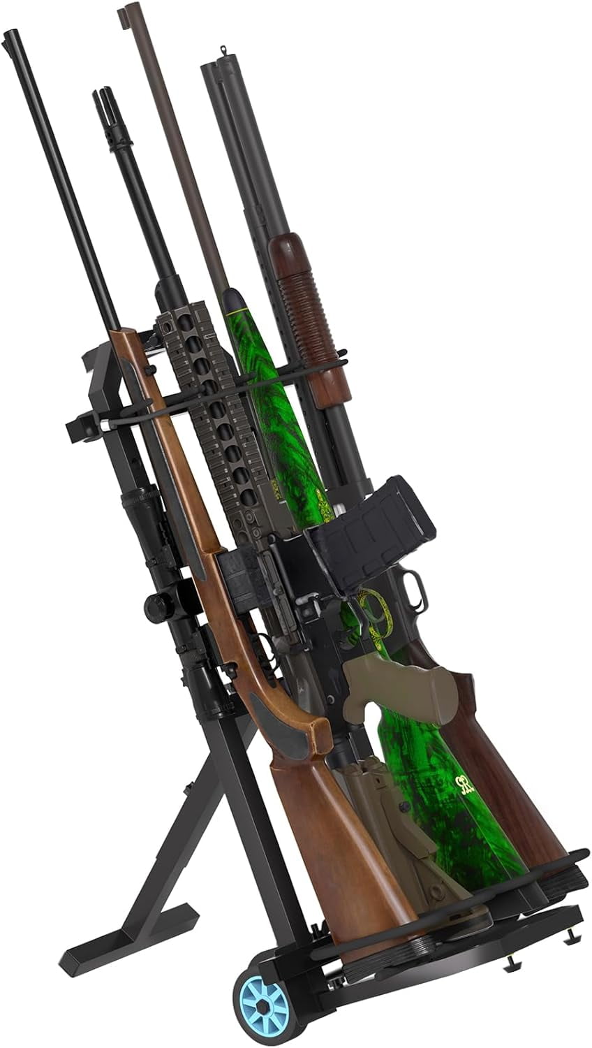 Gun Rack, Folding Rifle Rack, Portable Indoor Gun Racks, Heavy-Duty ...