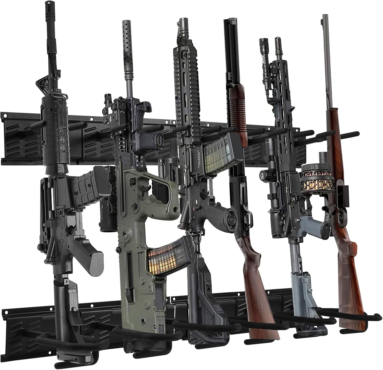 Gun Rack,Heavy Duty Steel Gun Racks for Wall,Adjustable Indoor Gun ...