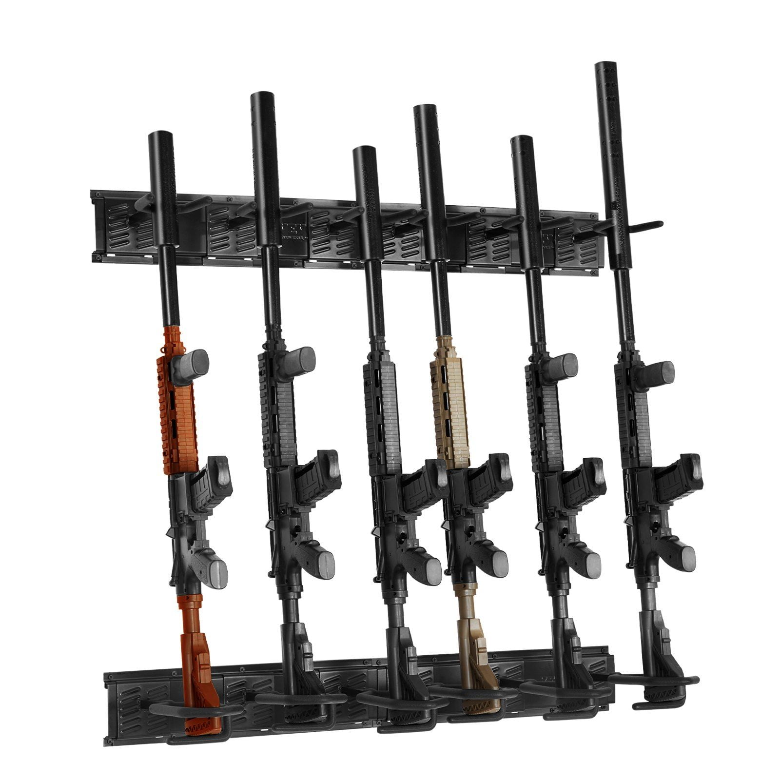 Gun Rack, Indoor Gun Rack Wall Mount, 6-Slot Vertical Rifle Shotgun Gun ...