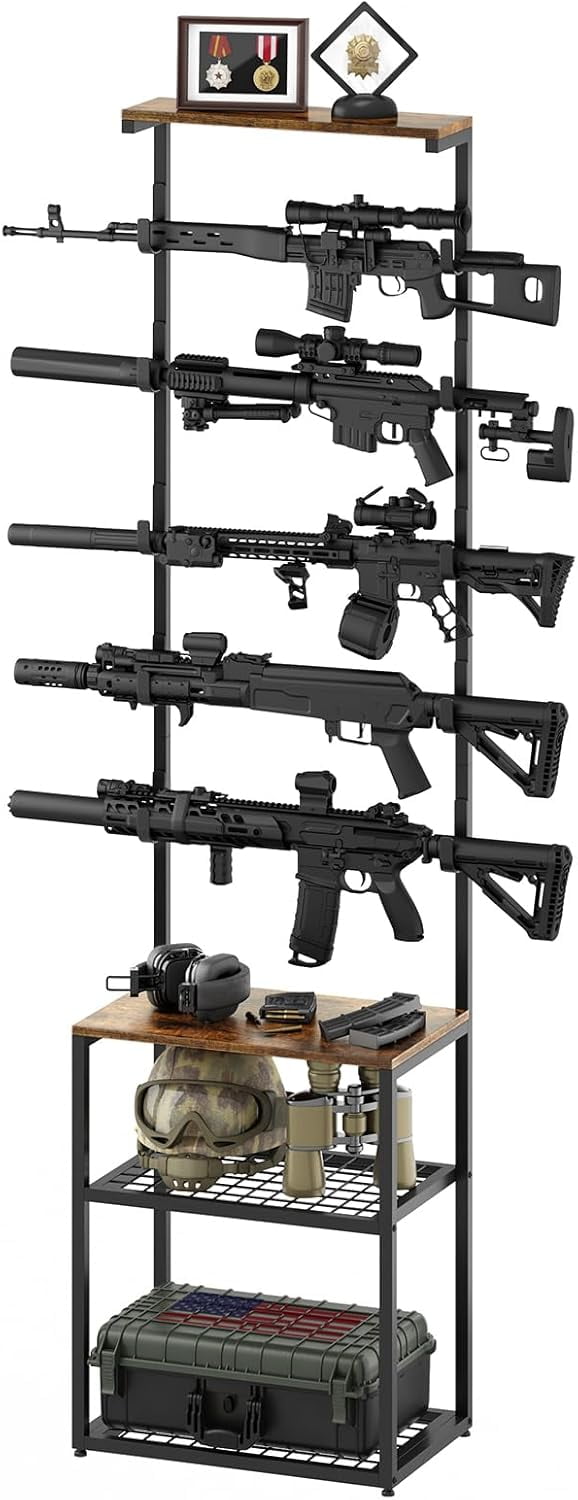Gun Rack, Indoor Gun Rack for Wall Mount Gun Display Stand, Floor Rifle ...