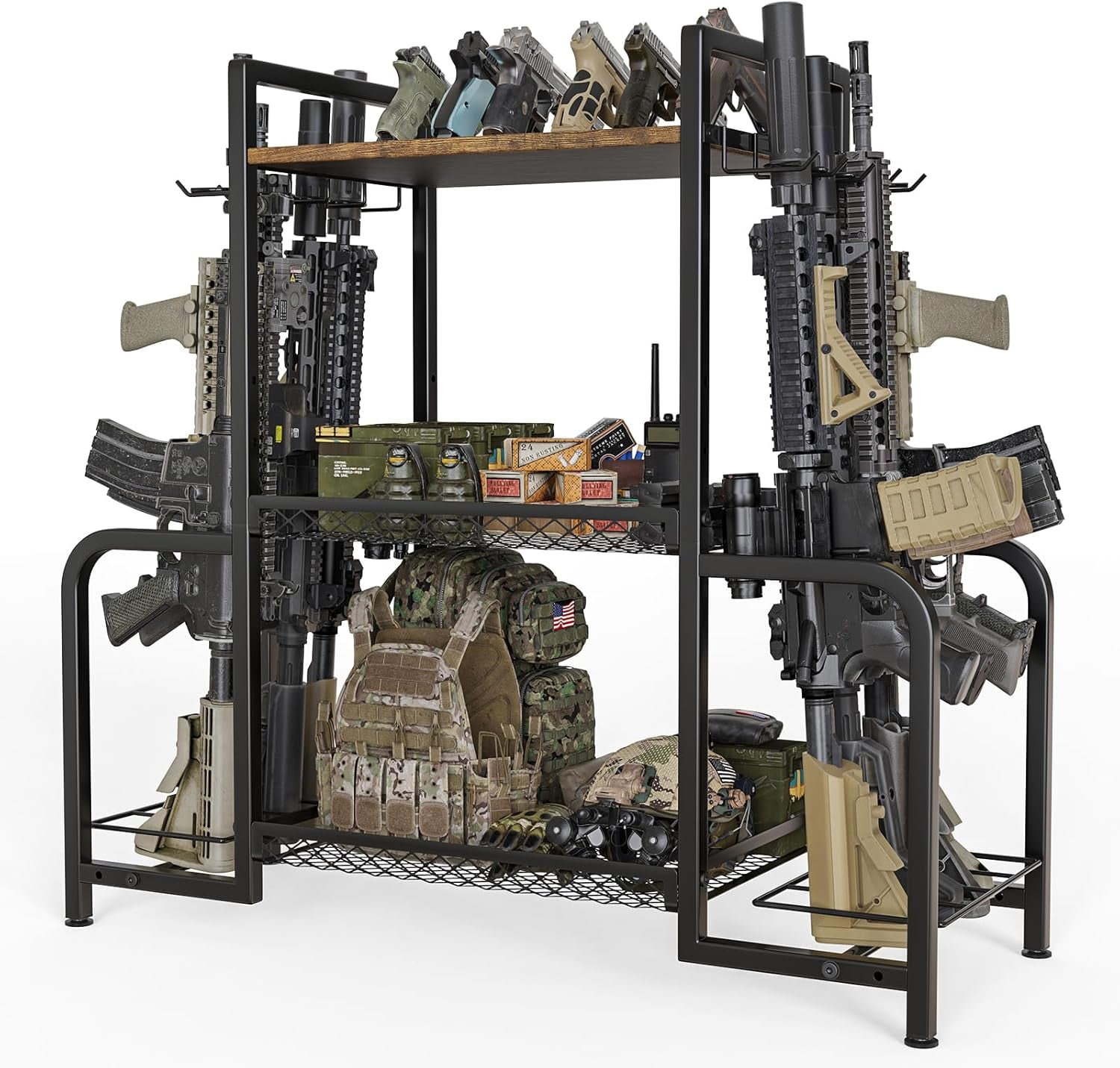 Gun Rack,Portable Rifle Rack Stand, Heavy Duty Steel Indoor Outdoor Gun ...