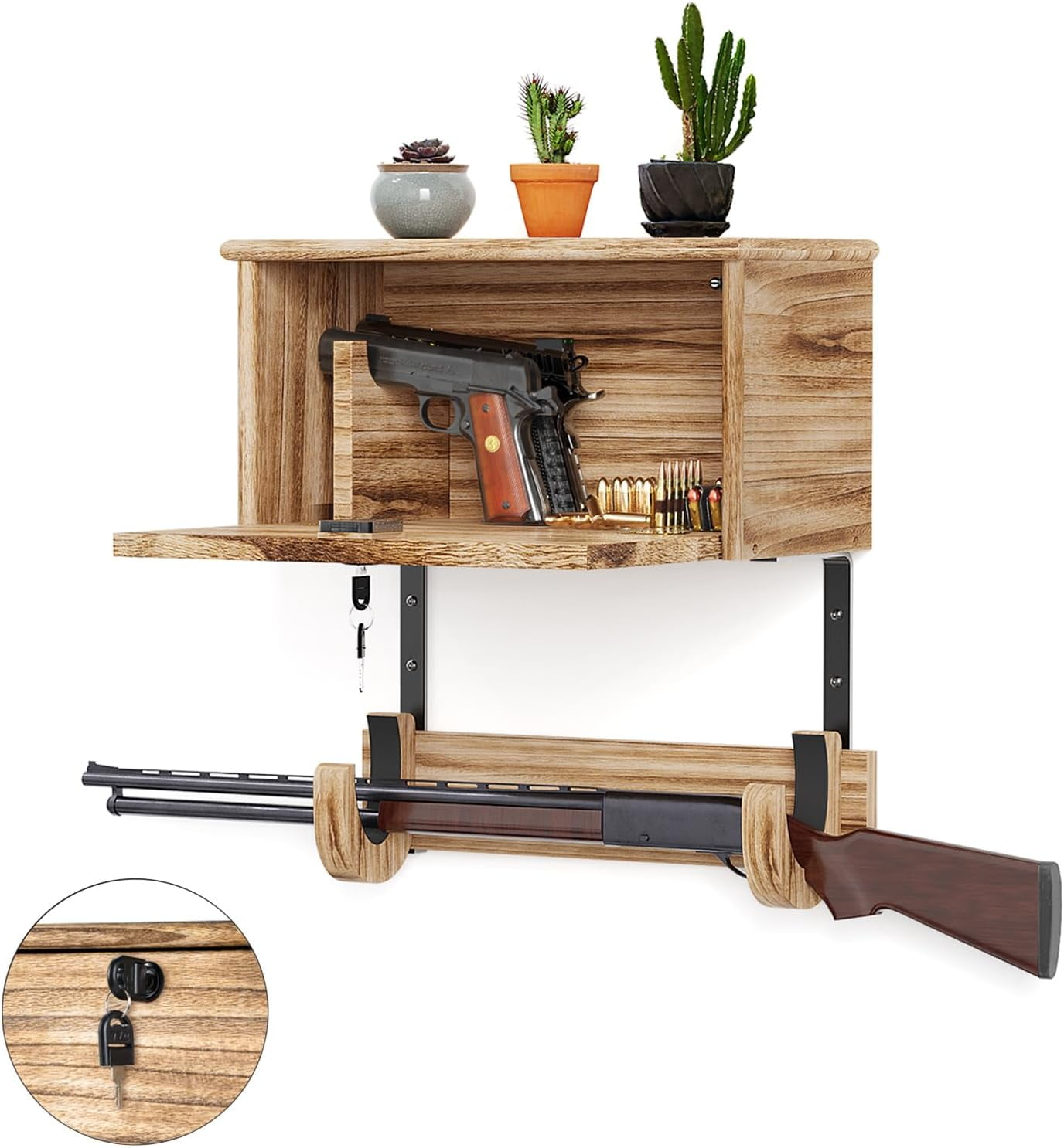 Gun Rack Wall Mount Hold Up Displays,Horizontal Gun Racks for Wall ...