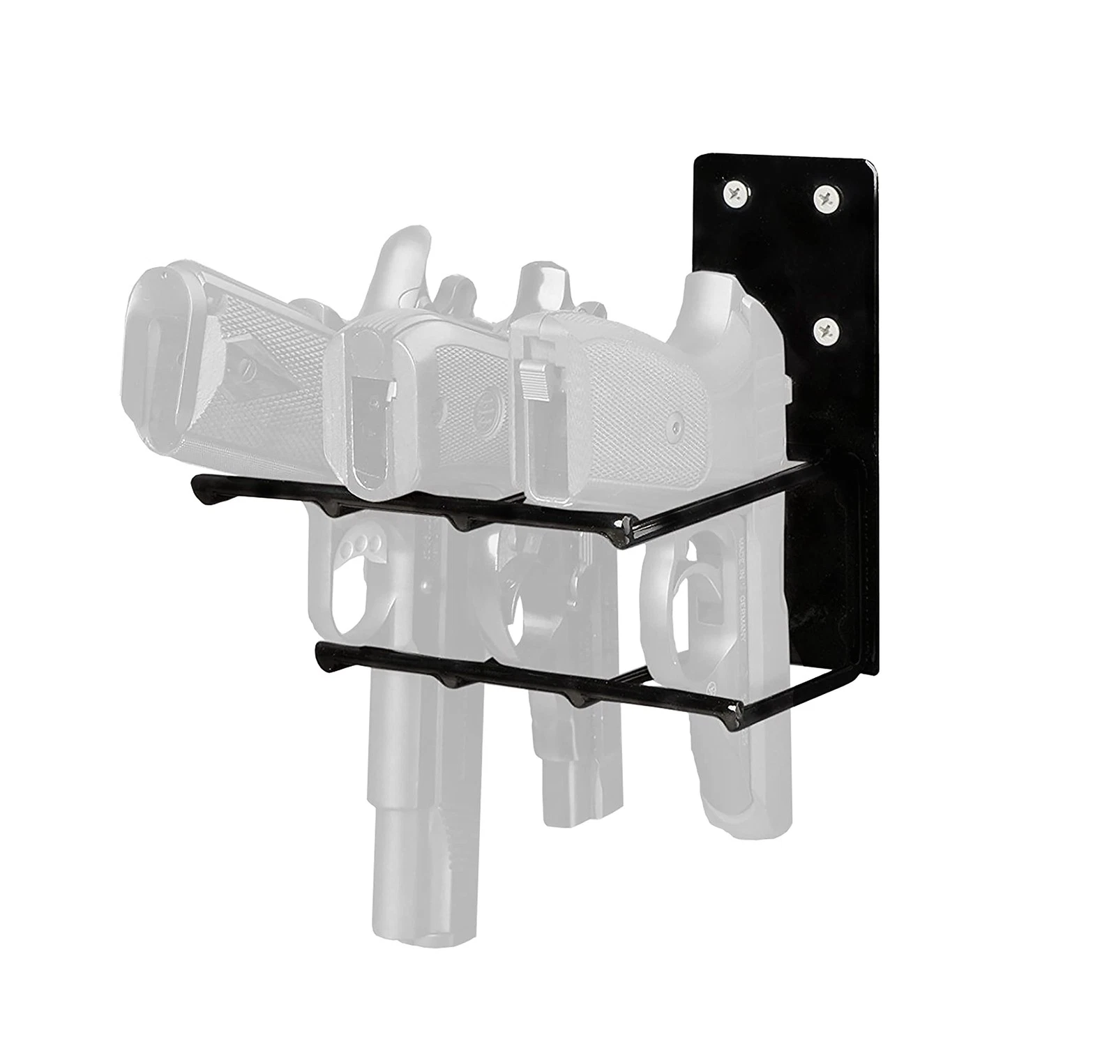 Gun Rack - Wall Mount Pistol Racks - Gun Safe Rack - Indoor Handgun ...