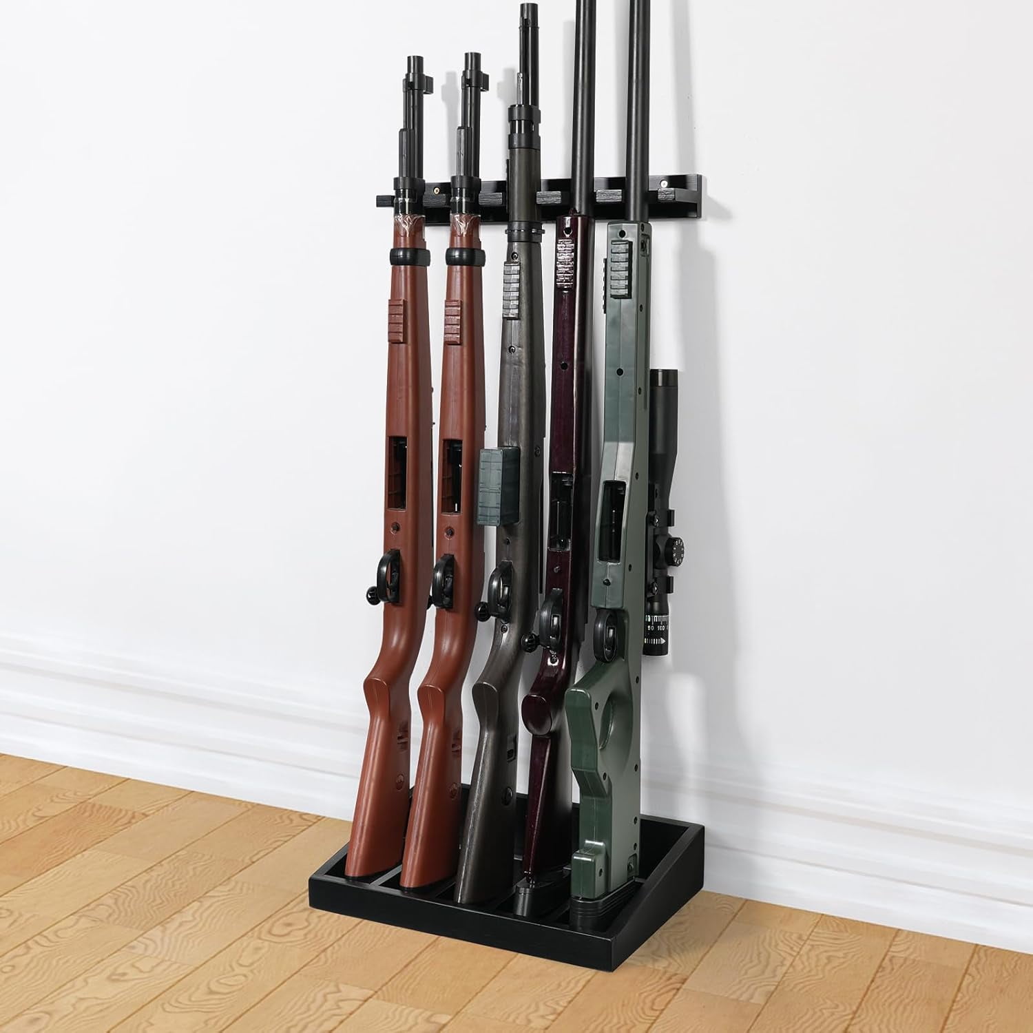 Gun Rack, Wooden Rifle Racks, Indoor Gun Rack, Wall Mount Rifle Storage ...