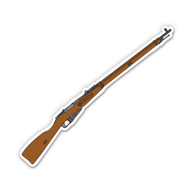 Gun Rifle Military Hunting - 3" Vinyl Sticker - For Car Laptop I-Pad ...