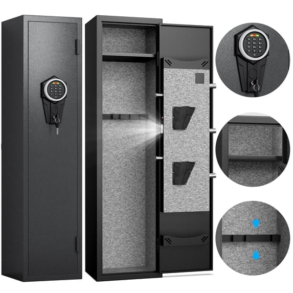Gun Safe, 1-2 Gun Safes for Home Pistols, Quick Access Gun Safe for ...