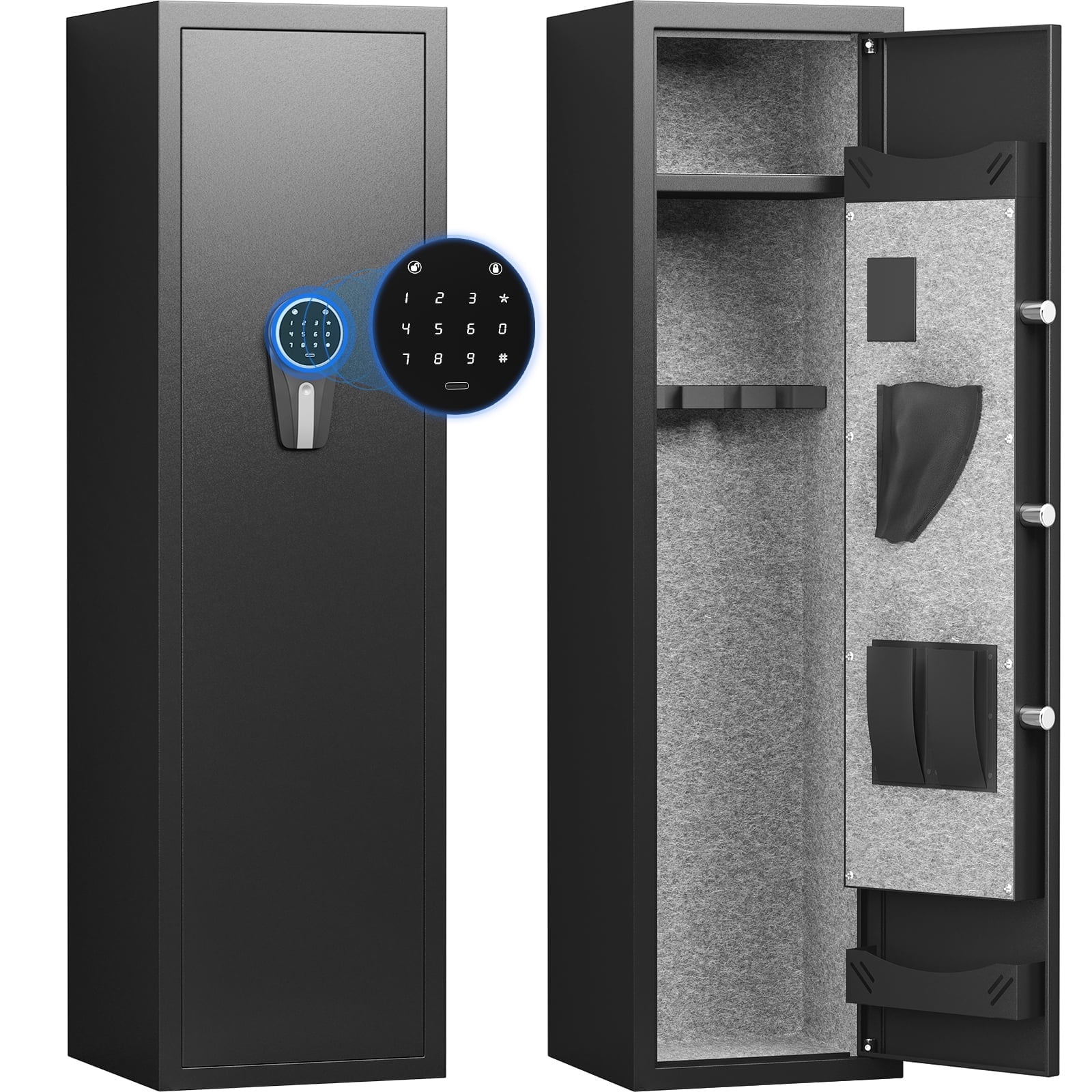 Gun Safe, 3-5 Larger and Deeper Gun Safe for Pistols, Quick Access Gun ...