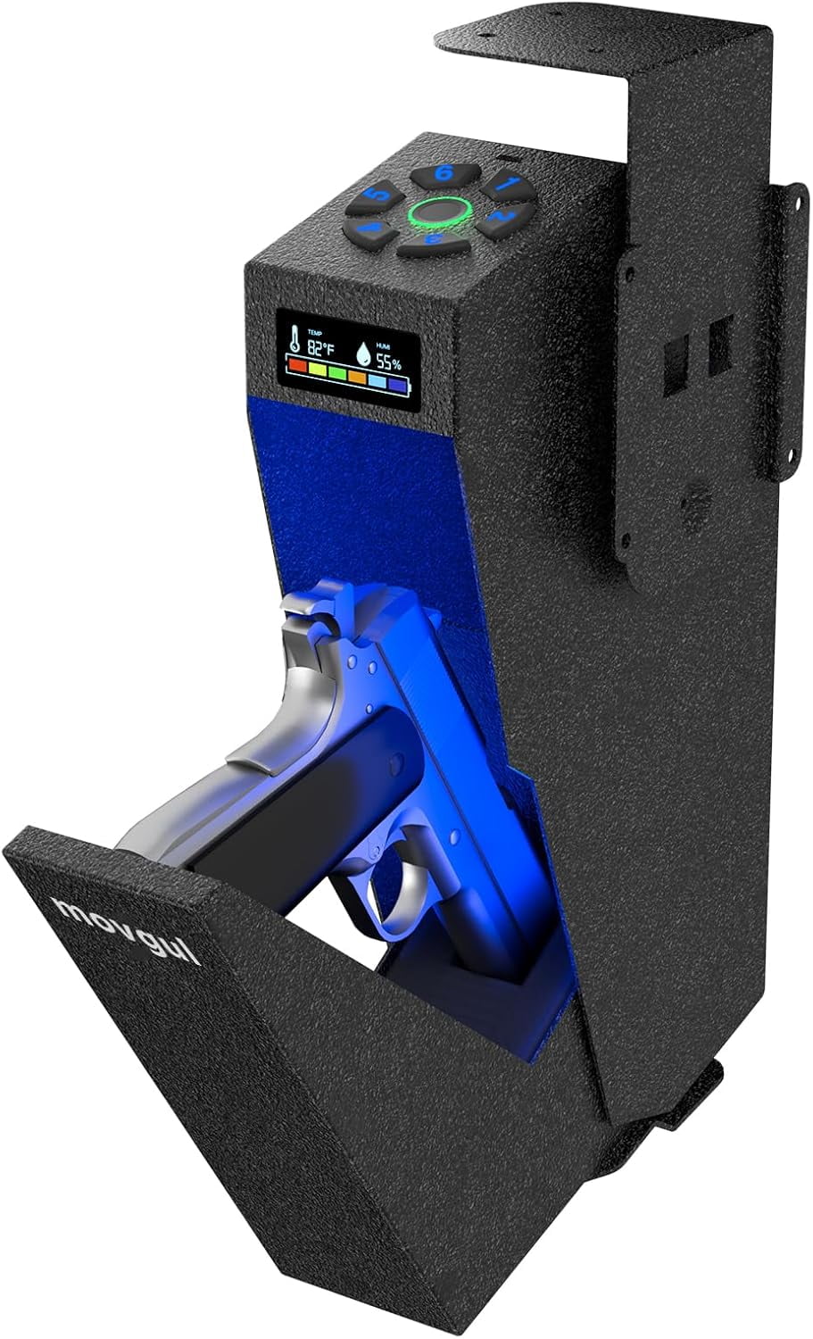 Gun Safe, Biometric Drop Down Bedside Gun Safe Quick Access Handgun ...