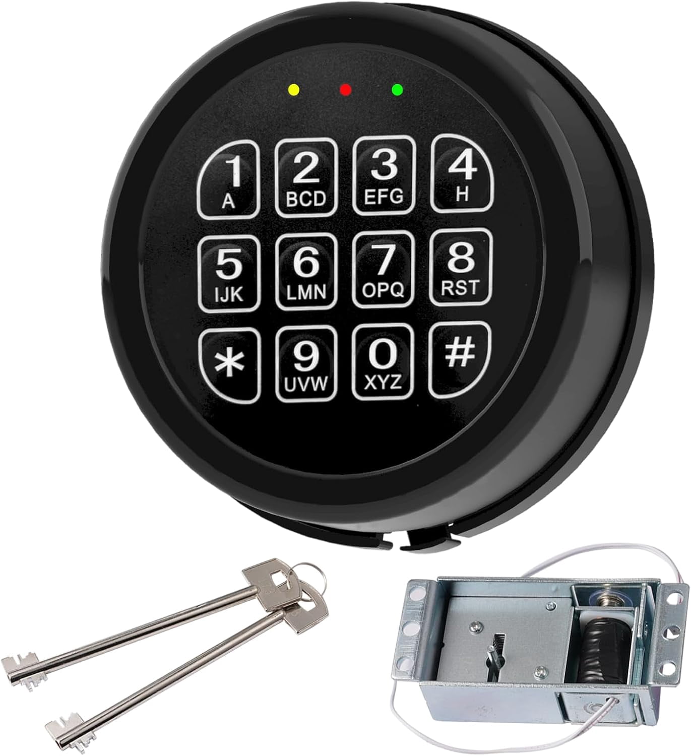 Gun Safe Lock Replacement,Black Keypad Electronic Safe Lock with ...