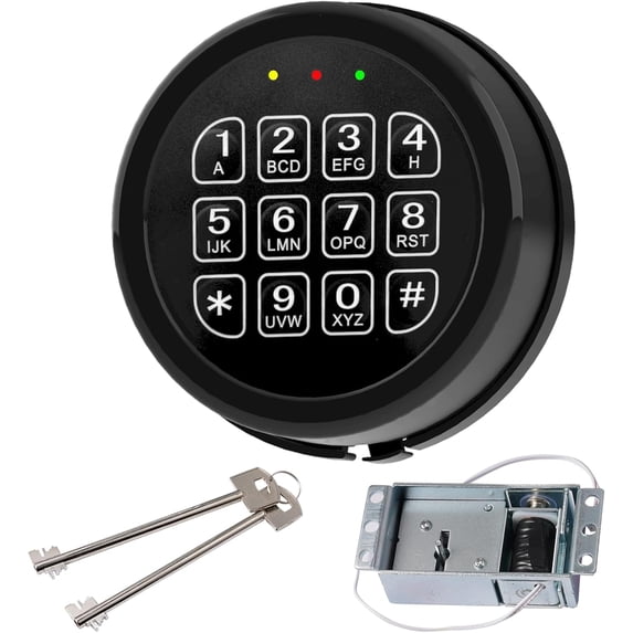 Gun Safe Lock Replacement,Black Keypad Electronic Safe Lock with ...