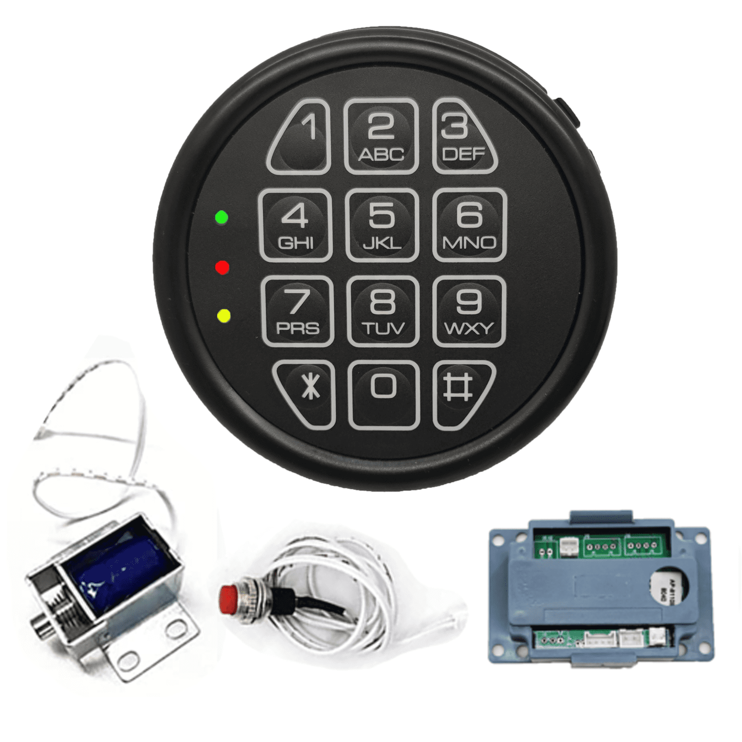 Gun Safe Locks Replacement Black Electronic Keypad with Solenoid Lock ...