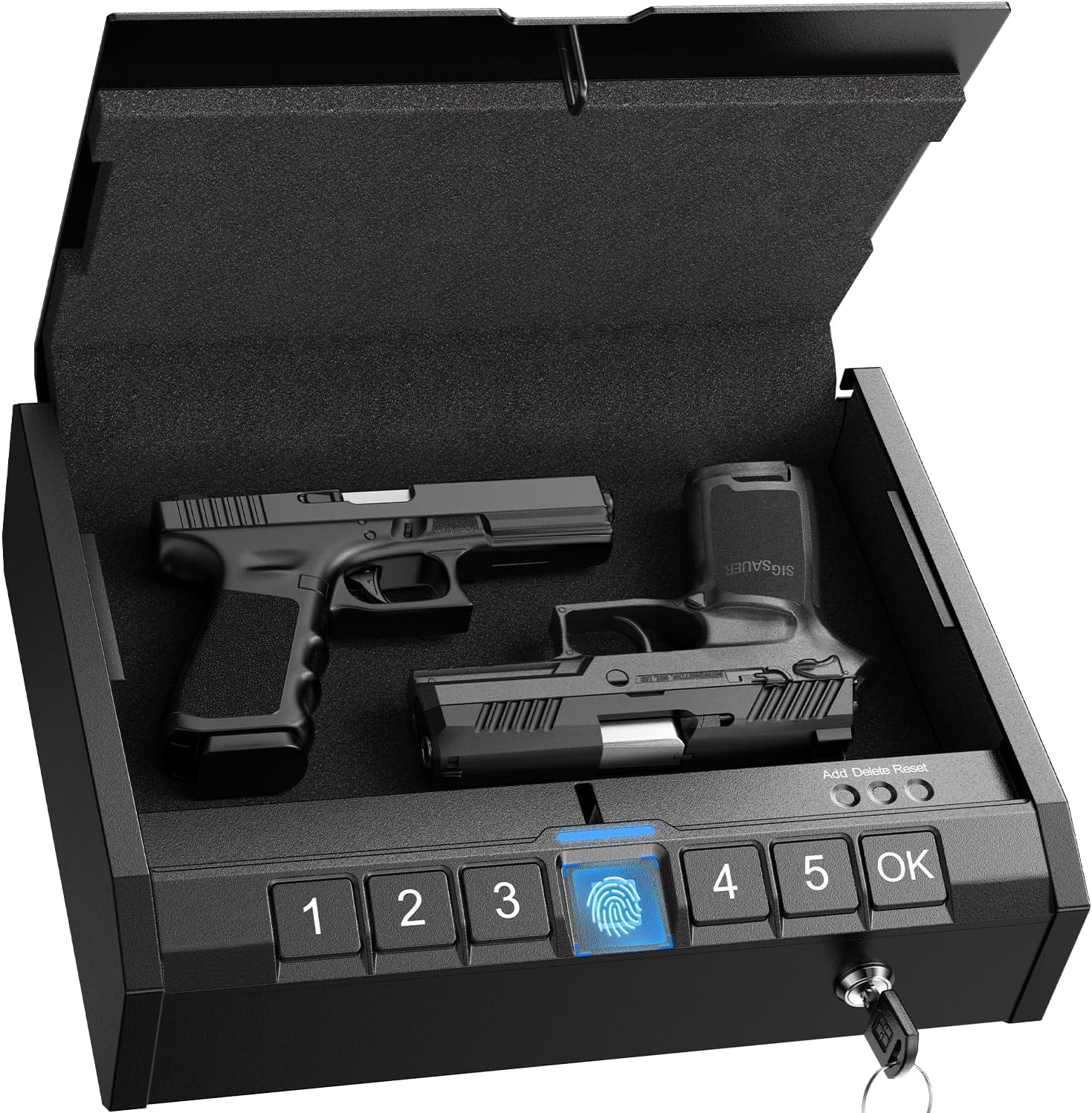 Gun Safe for Pistols - Biometric Gun Safe for Handgun, Quick-Access Gun ...