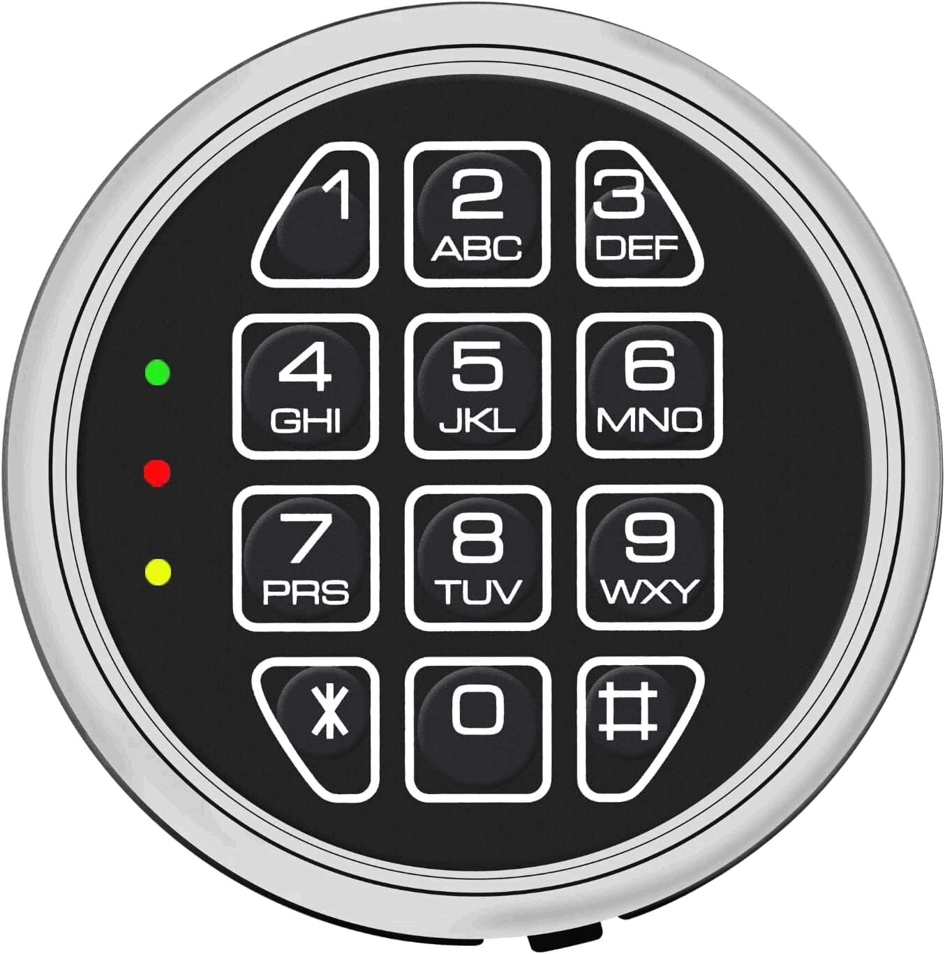 Gun Safe Replacement Lock Chrome Digital Keypad Electronic Lock ...