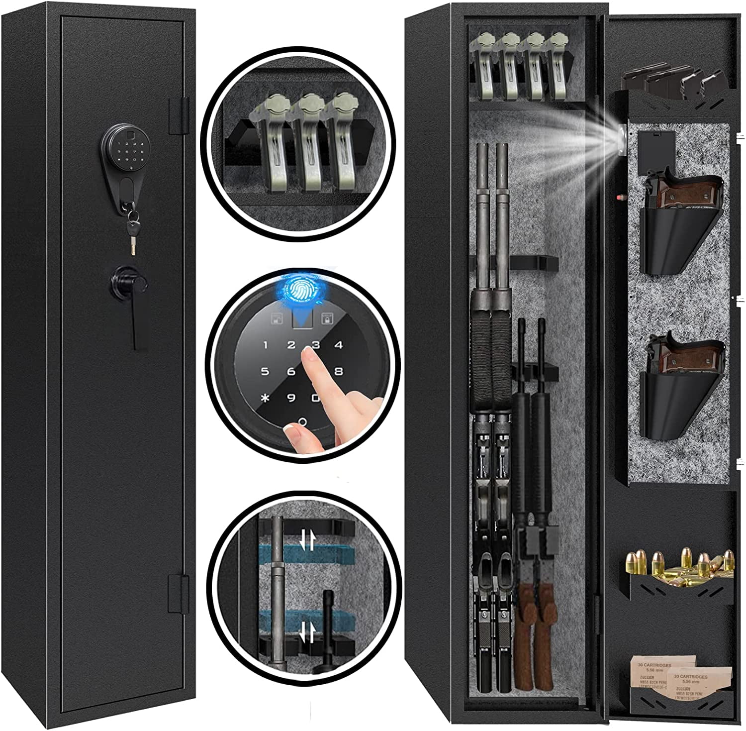 Gun Safe,Rifle Safe,3-5 Gun Safes for Home Rifle and Pistols,Gun Safes ...