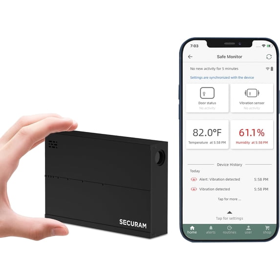 Gun Safe/Safe Box/Cabinet Safe Security Monitor, Remotely Monitor Door ...