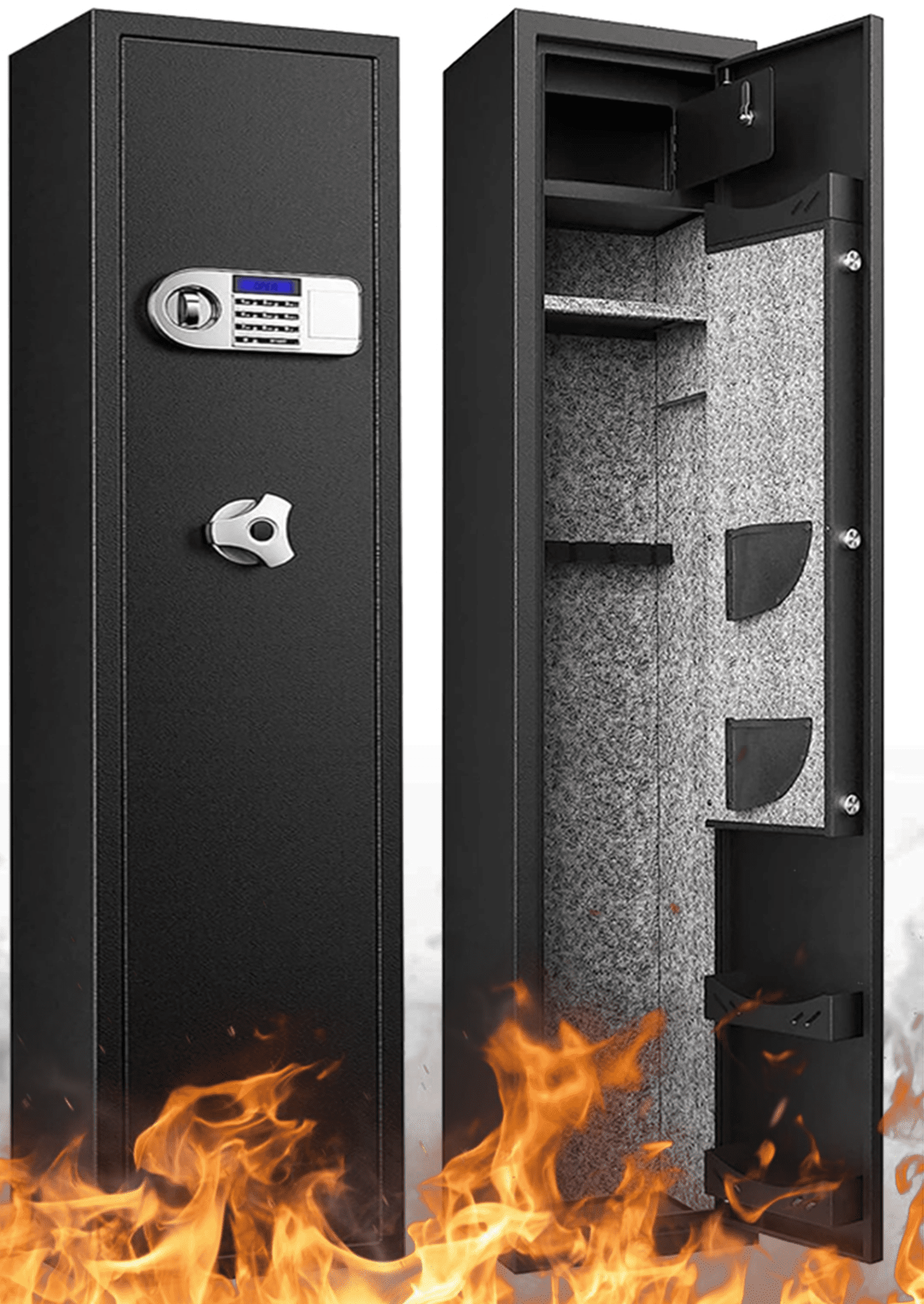 Seizeen Quick Access Gun Safe, Storage for 5 Rifles & 3 Small Guns ...