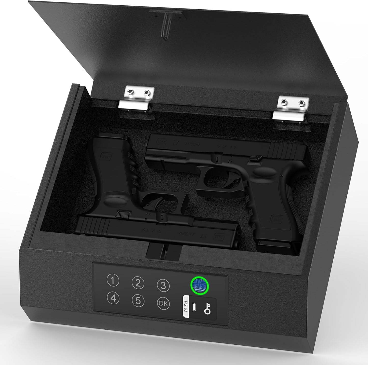 Gun Safe for Handgun,Biometric Gun Safe for Pistols,Quick-Access ...