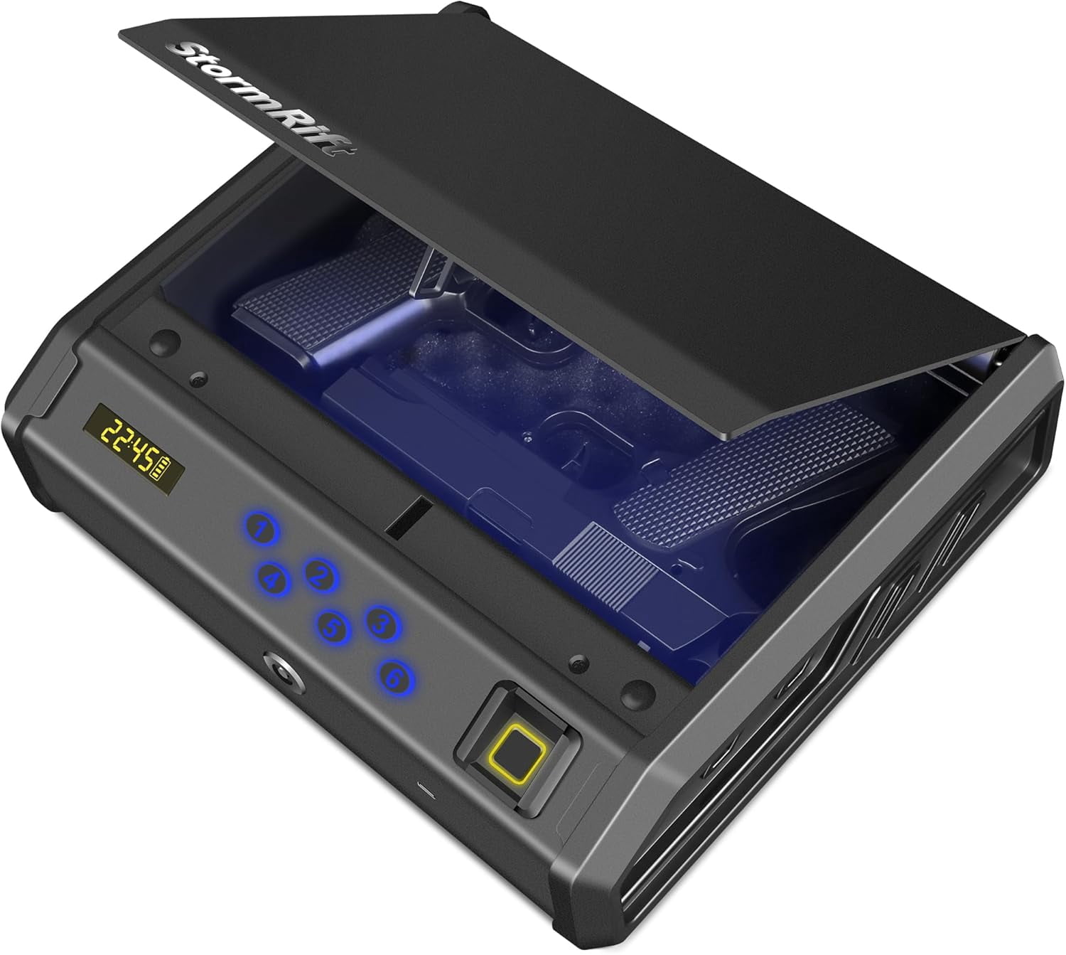 Gun Safe for Pistols and Handgun, Biometric Gun Lock Box with ...