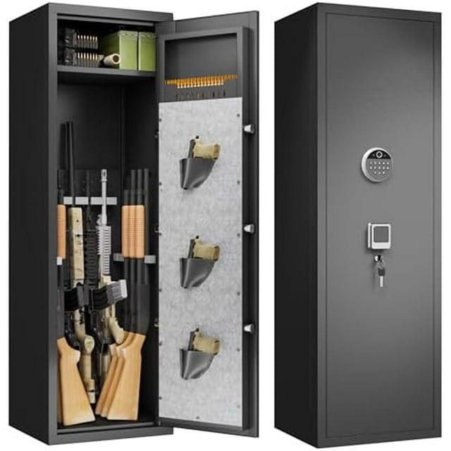 Gun Safes Cabinets Large Biometric Gun Safes Fireproof Fingerprint Long ...