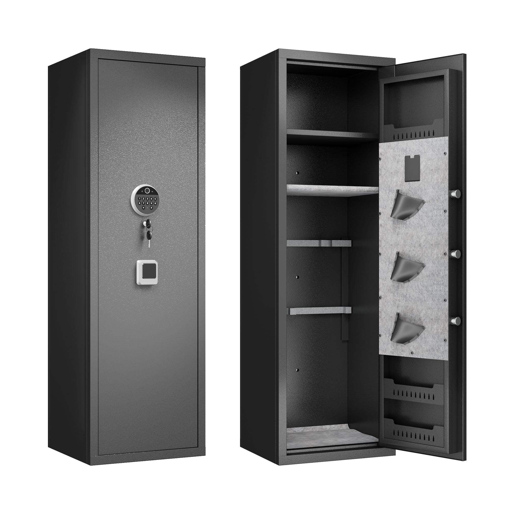 Gun Safes For Home Rifle And Pistols, Fingerprint Electronic Safe With ...