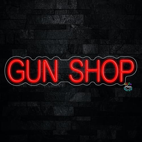 Gun Shop LED Neon Sign 27"L x 6"H #32343 - Walmart.com