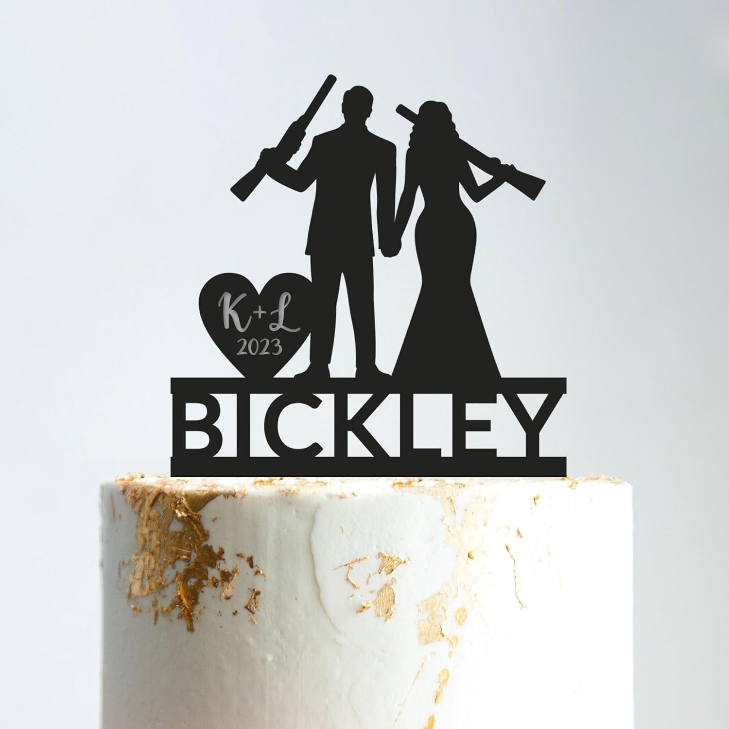Gun Wedding Cake Topper, Rifle Wedding Cake Toppers, Hunt Is over Cake ...