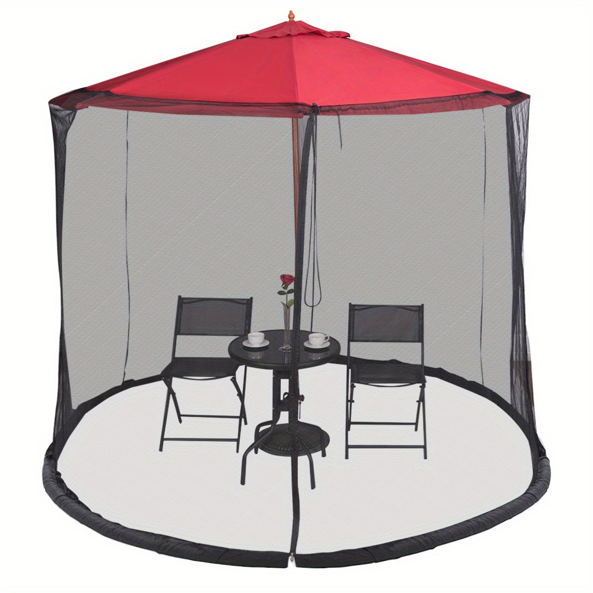 Gun'shing 9/10ft Outdoor Patio Umbrella Bug Net - Mosquito-Proof Mesh ...