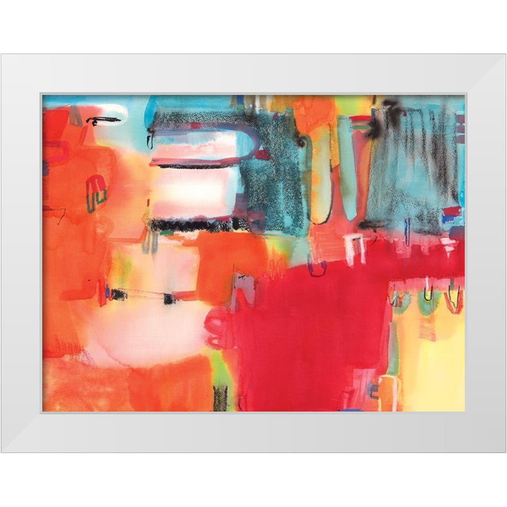 Guna, Bianka 24x19 White Modern Wood Framed Museum Art Print Titled ...