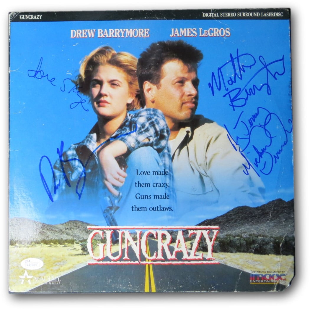 Guncrazy Cast Signed Autographed Laserdisc Cover Drew Barrymore JSA ...